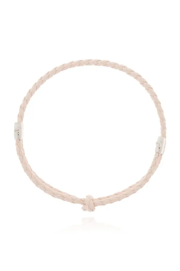 Bottega Veneta Braided Design Leather Bracelet
