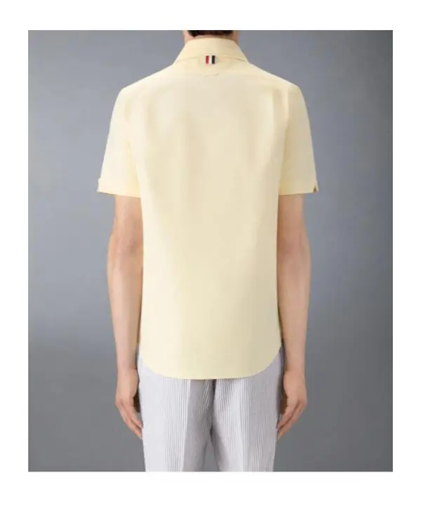 Thom Browne Patch-pocket Short-sleeve Shirt - Nude