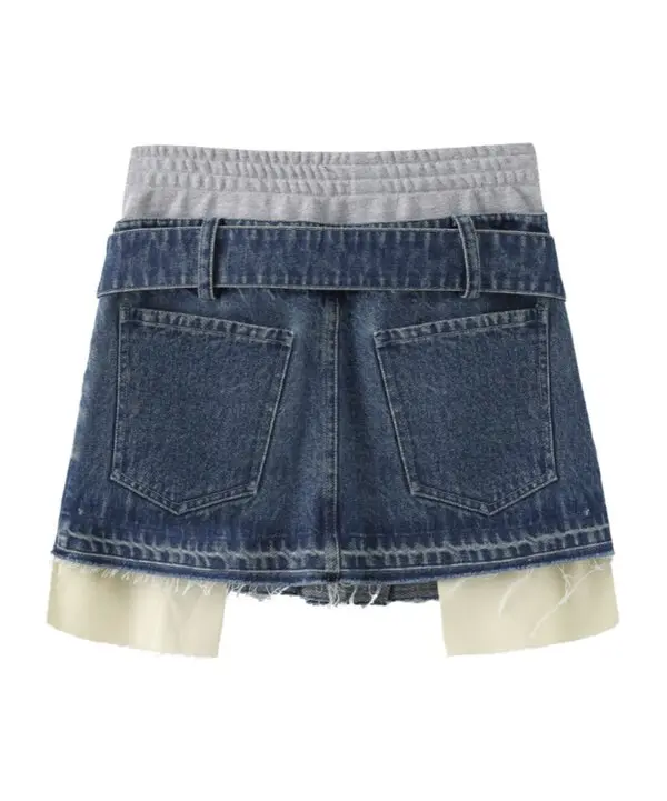 Marissa Chiara Pleated Denim Skirt