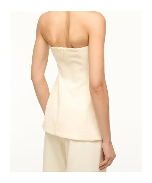 Staud Strapless Zip-up Top