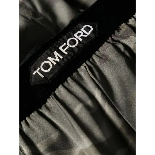 TOM FORD Camouflage Printed Straight Leg Pants - Black