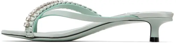 JIMMY CHOO Dila 35 Embellished Thong Sandals - Gray