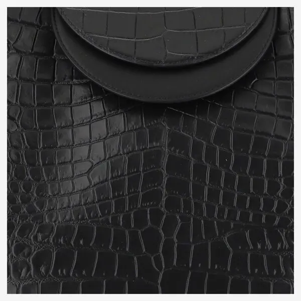 Bottega Veneta Embossed Leather Top Handle Tote Bag - Black