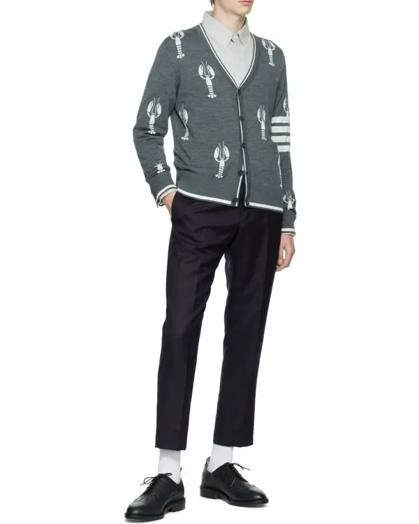 Thom Browne 4-bar Long-sleeved Shirt - Light Gray