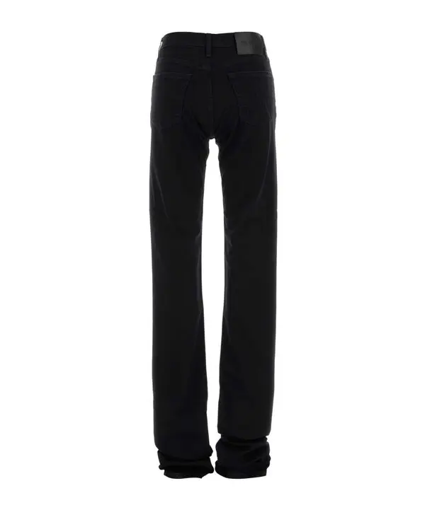 Attico Stretch Denim Logo Jeans