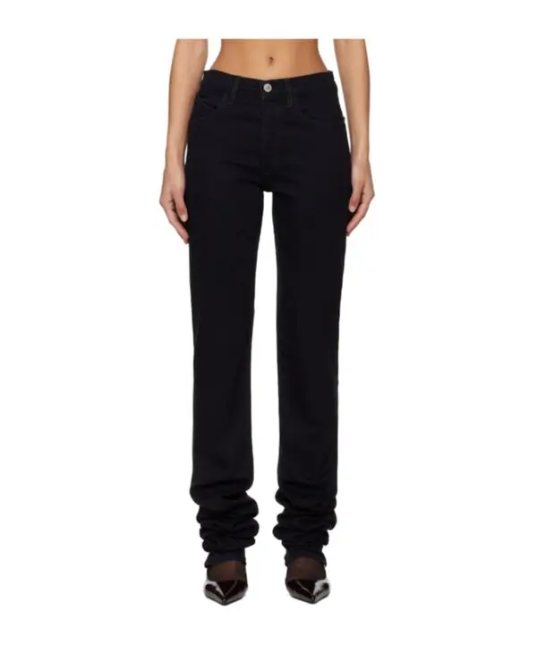 Attico Stretch Denim Logo Jeans