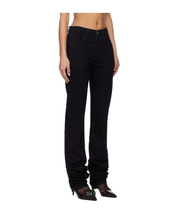 Attico Stretch Denim Logo Jeans