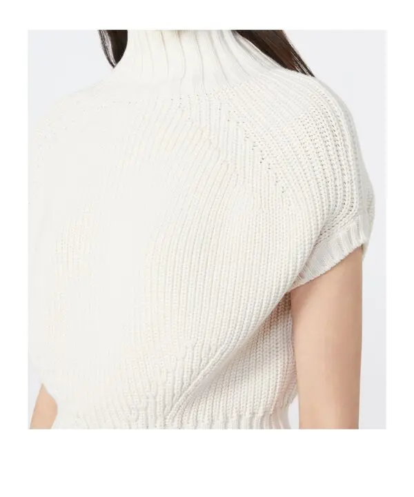 Sportmax Balloon Mock-neck Knitted Top