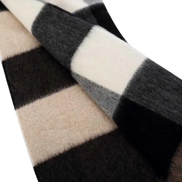 Burberry Classic Plaid Fringed Cashmere Scarf