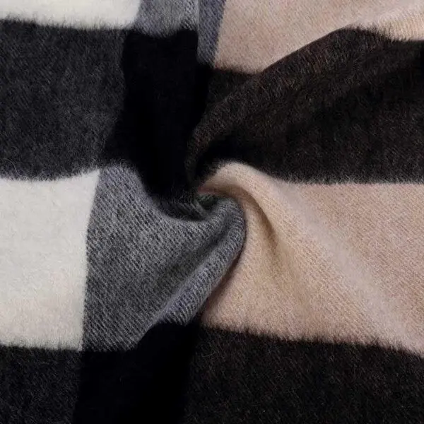 Burberry Classic Plaid Fringed Cashmere Scarf