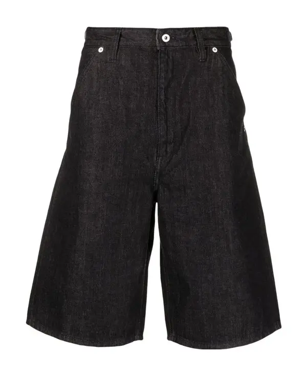 JIL SANDER Wide-leg Denim Shorts - Black