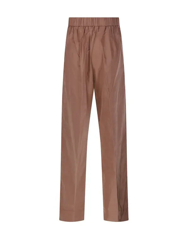 FORTE_FORTE High Waist Straight Leg Trousers - Brown