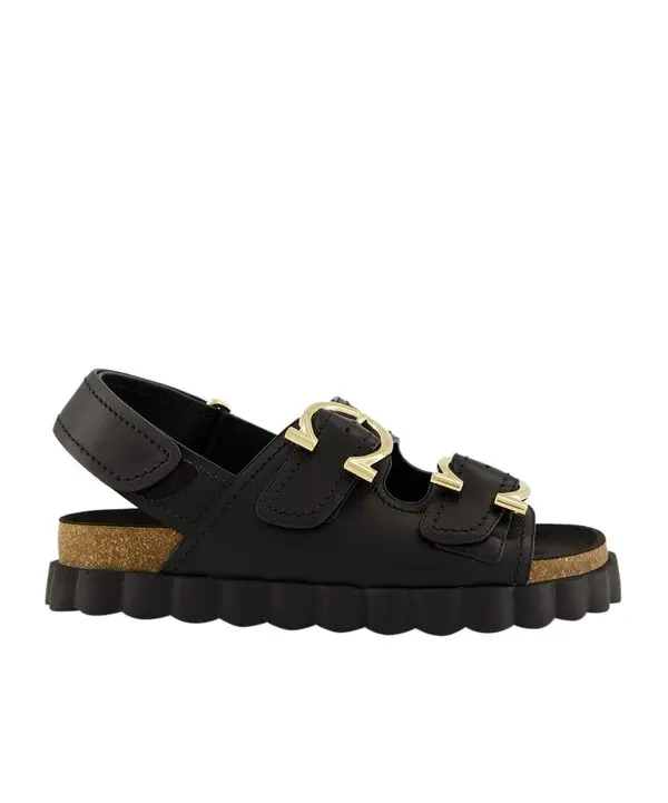 FERRAGAMO Gancini Double Buckle Slingback Sandals