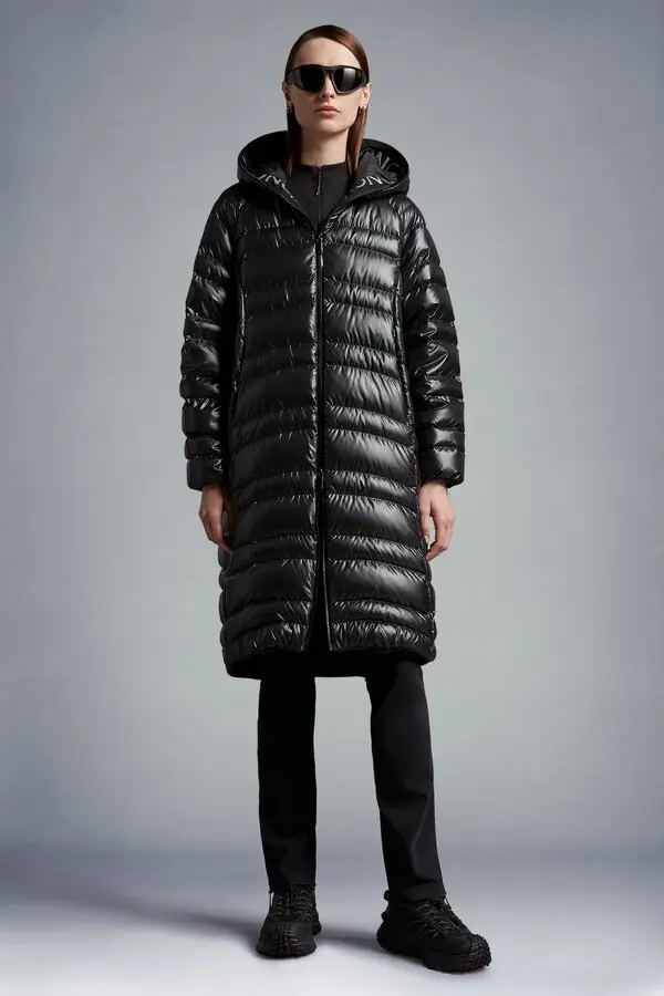Moncler Apogon Long Down Jacket With Hood