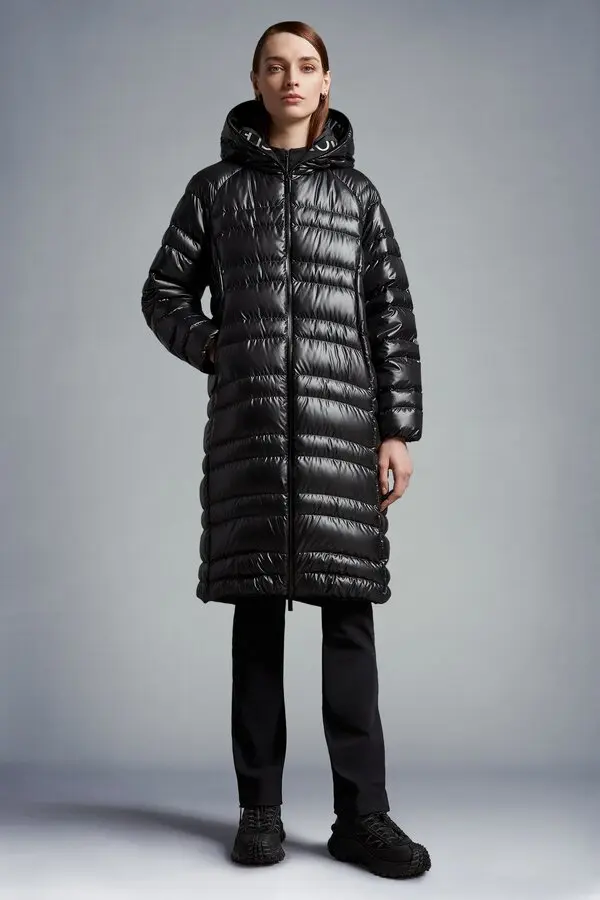 Moncler Apogon Long Down Jacket With Hood