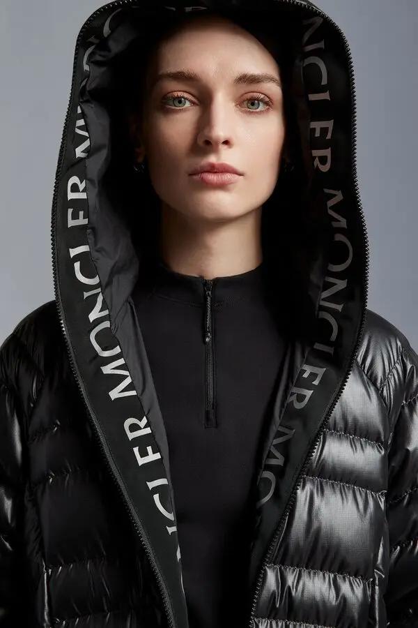 Moncler Apogon Long Down Jacket With Hood