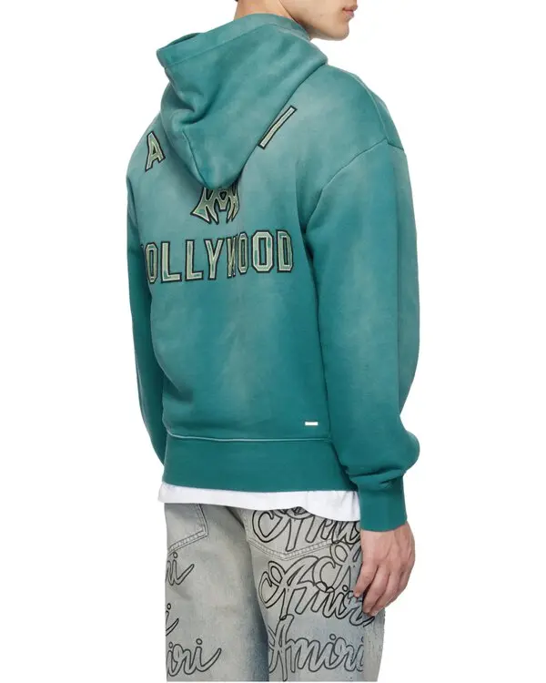 Amiri Logo Embroidered Distressed Hoodie