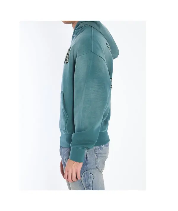 Amiri Logo Embroidered Distressed Hoodie