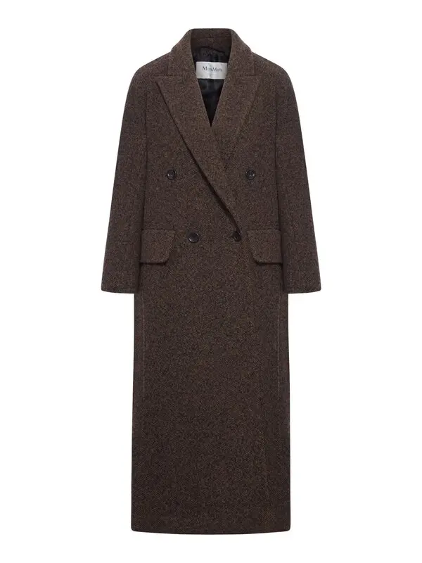 Max Mara Double-breasted Long Coat - Black