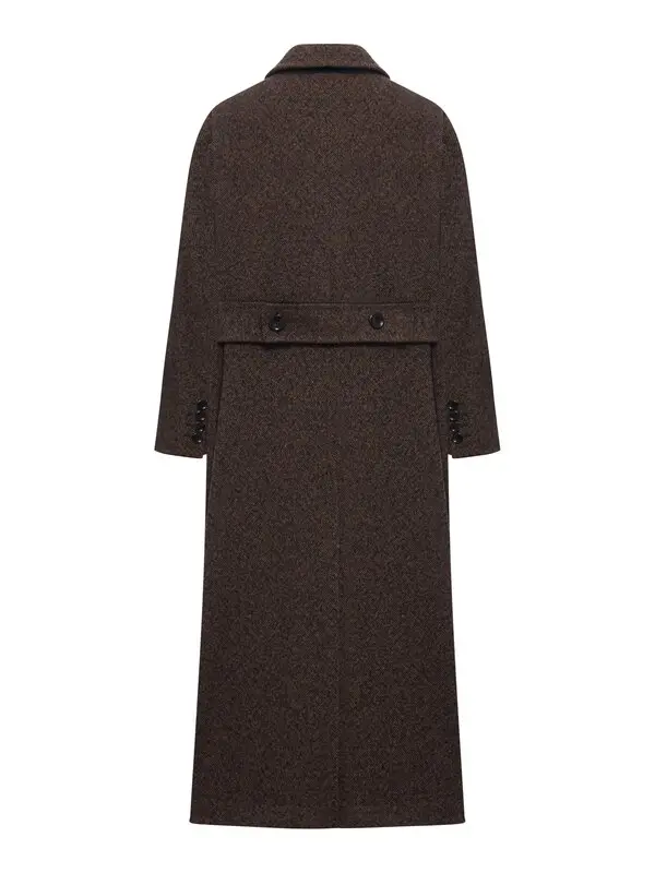 Max Mara Double-breasted Long Coat - Black