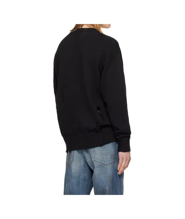 Amiri Distressed Eagle Crew Neck Sweater
