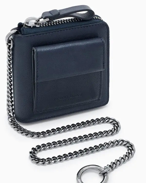 Giorgio Armani Zip-up Chained Wallet