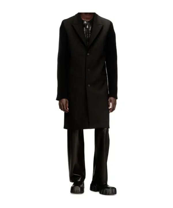 DIESEL® Tailored Coat With Ribbed Knit Sleeves