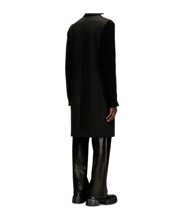 DIESEL® Tailored Coat With Ribbed Knit Sleeves