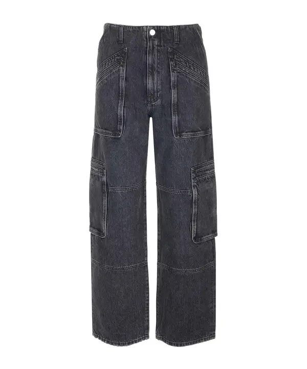 Amiri Belt Ring Denim Trousers - Black