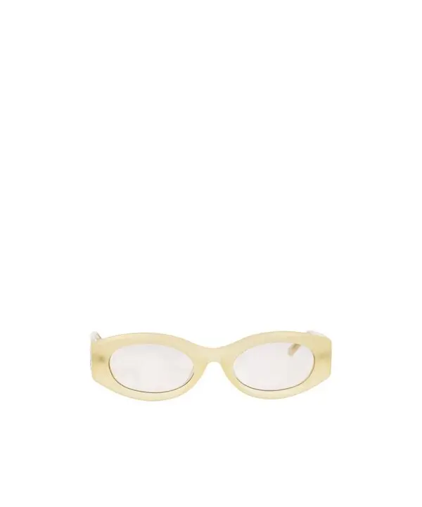 Attico Full Frame Oval Sunglasses - Yellow/gold/yellow