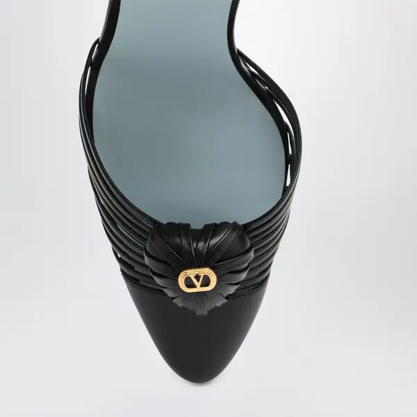 Valentino Garavani Leather Cage Toe High Heel Sandals With Buckled Ankle Strap