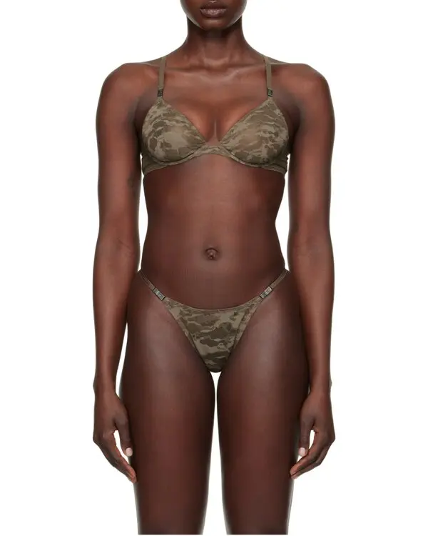 DIESEL® Camo Lace Plunge Bra
