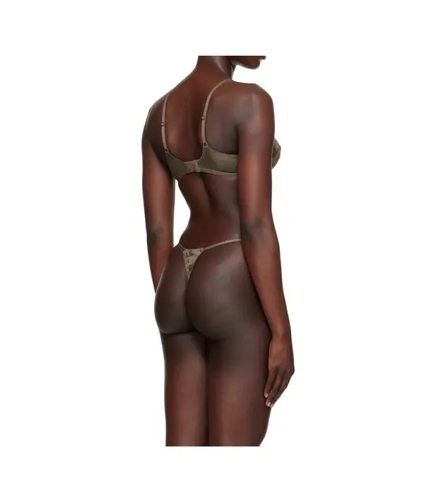 DIESEL® Camo Lace Plunge Bra - Brown