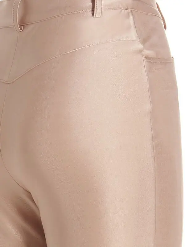 Alexandre Vauthier High Waist Straight Leg Pants - Nude