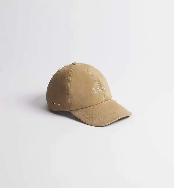 Dior Baseball Cap With Logo Embroidery - Beige
