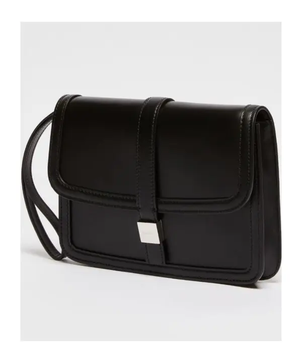 Max Mara Logo Clutch In Calfskin