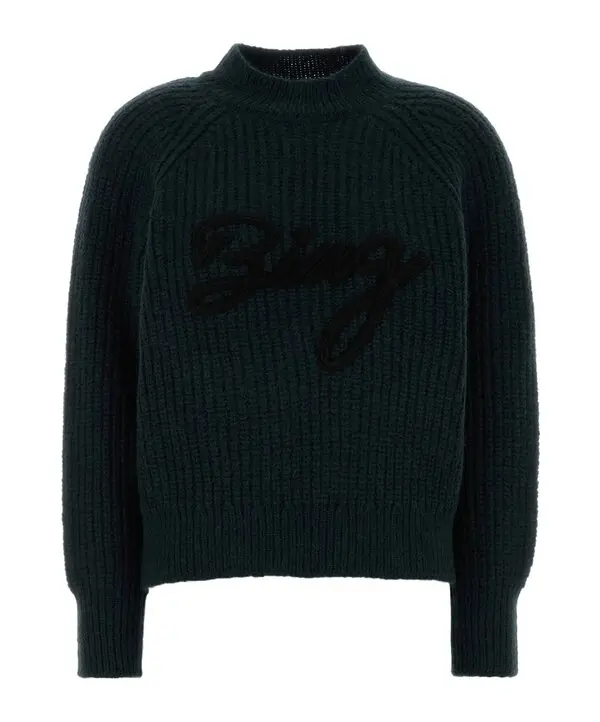 ANINE BING Kendrick Logo Crewneck Jumper - Black