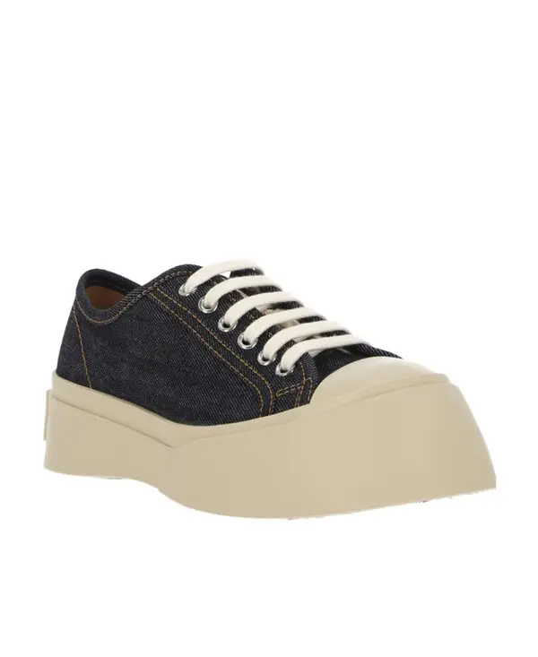 Marni Denim Lace-up Sneakers - Blue