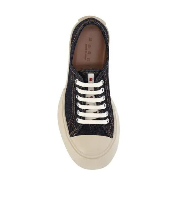 Marni Denim Lace-up Sneakers - Blue