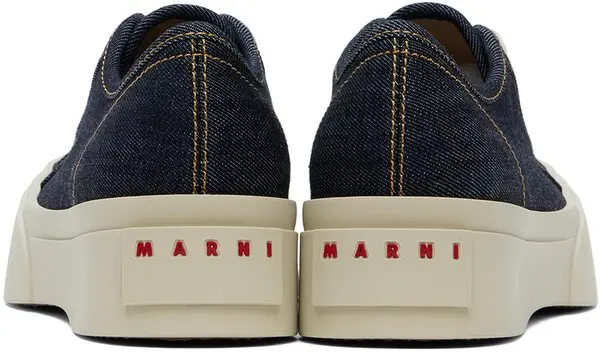 Marni Denim Lace-up Sneakers - Blue