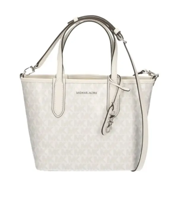 Michael Kors Logo Print Cotton Tote Bag