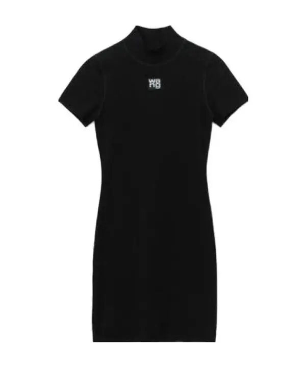 Alexander Wang Logo Printed Bodycon Mini Dress