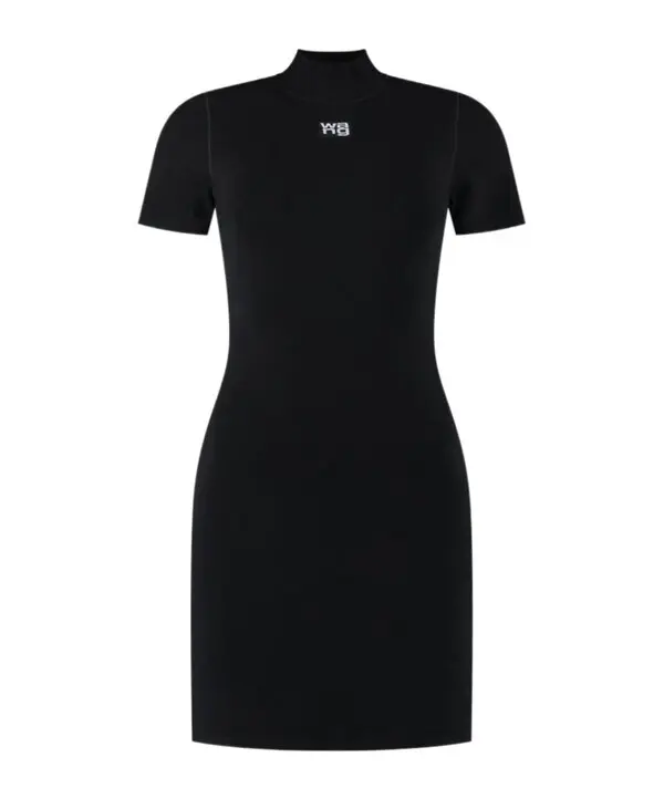 Alexander Wang Logo Printed Bodycon Mini Dress - No
