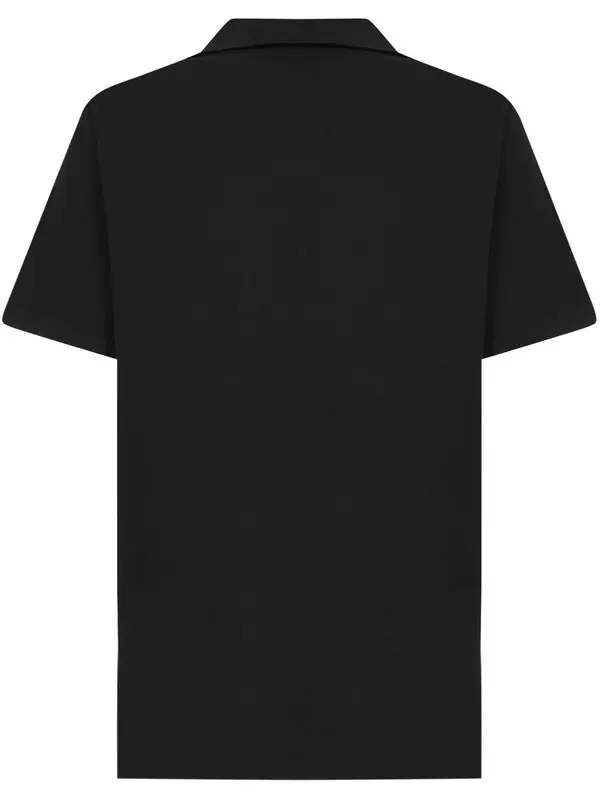 JAMES PERSE Short-sleeved Jersey Polo Shirt - Black