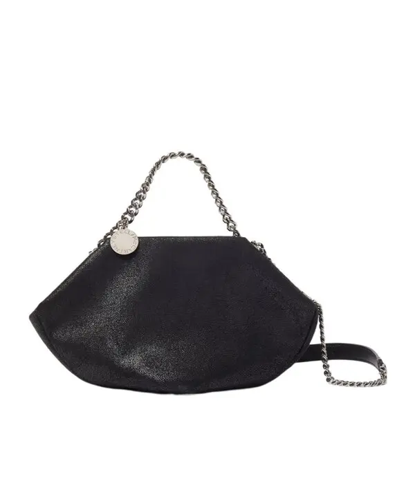 Stella McCartney Falabella Logo Charm Mini Tote Bag - Black