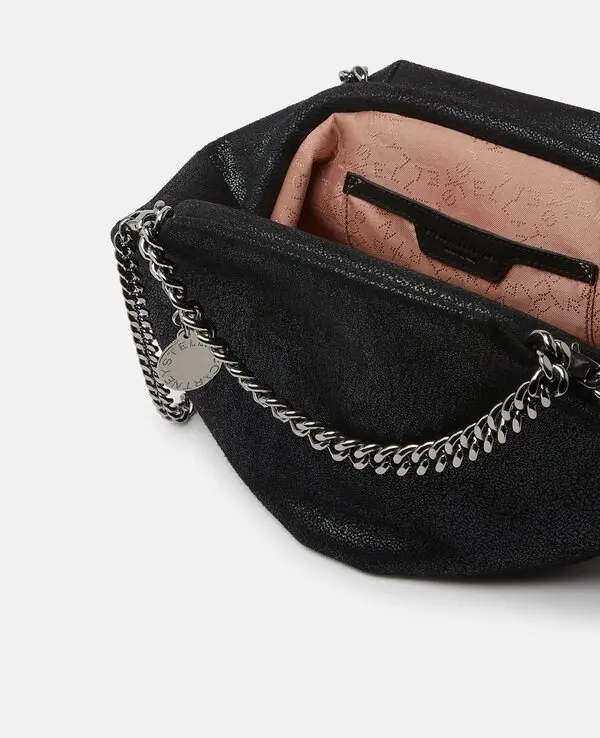 Stella McCartney Falabella Logo Charm Mini Tote Bag - Black