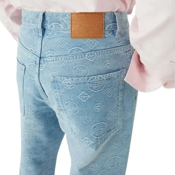 Casablanca Monogram Wide-leg Jeans