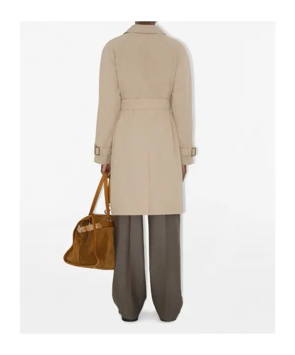 Burberry Single Breasted Belted Trench Coat