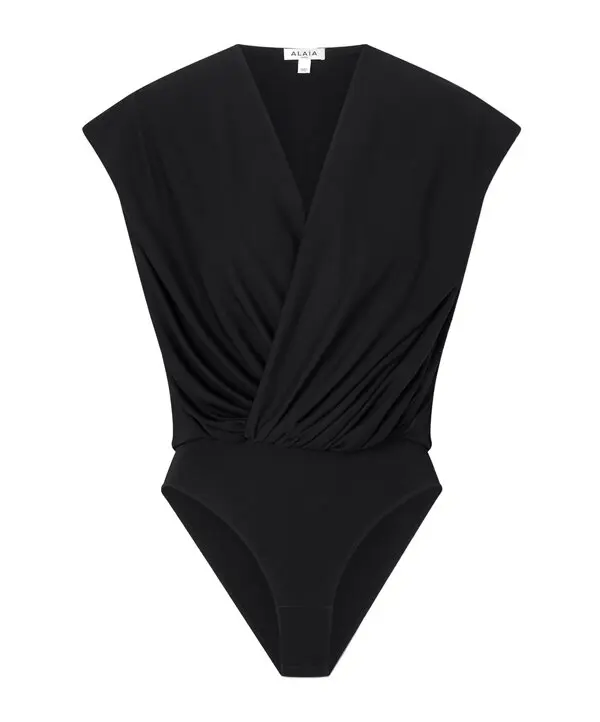 Alaïa Gathered Waist Bodysuit With Hood