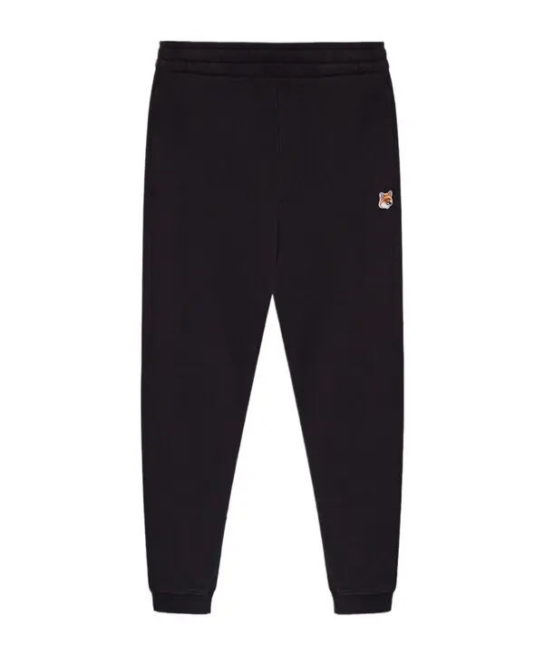 Maison Kitsuné Fox Head Patch Elastic Waist Jogging Pants - Black